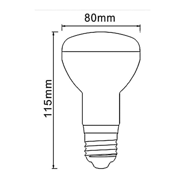 Lummax GLOBE-R80 - 9W LED R80 Reflector Globe 240V 3000K/6000K ...