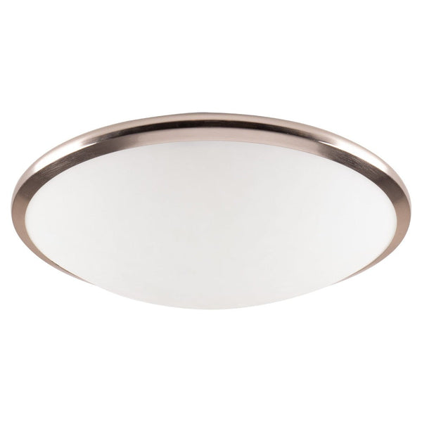 Lummax LM-098 - 1/2xE27 Round Ceiling Light IP20 Satin Chrome Trim ...
